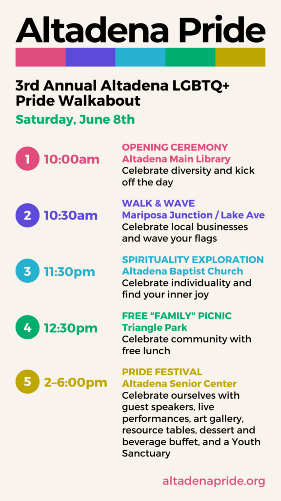 Altadena Pride Walkabout June 8, 2024